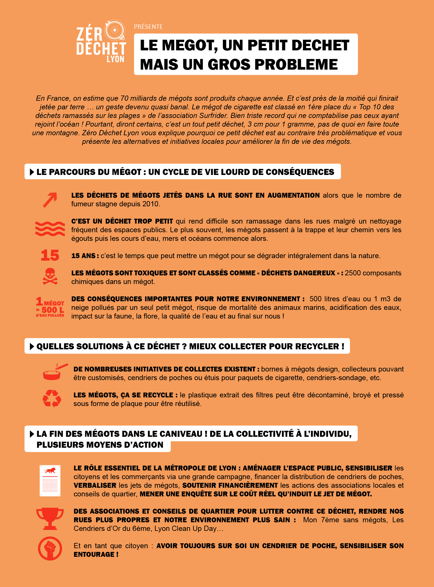 Le mégot, un petit déchet mais un gros problème – Synthèse – Zéro ...